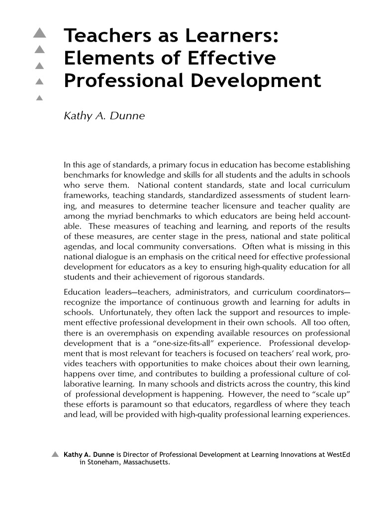 Effective Professional Development Elements | PDF | Career & Growth