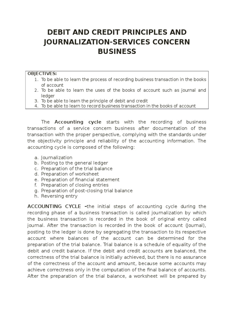 Debit and Credit Principles | PDF | Debits And Credits | Business Economics