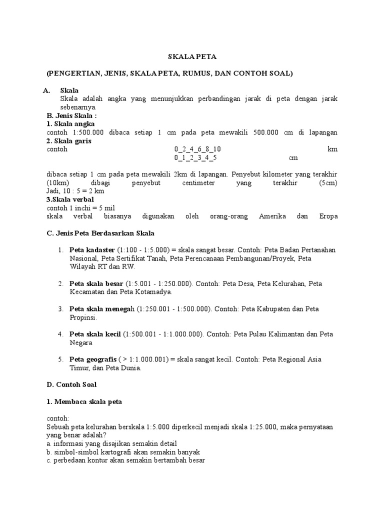 Macam Macam Skala Peta | PDF