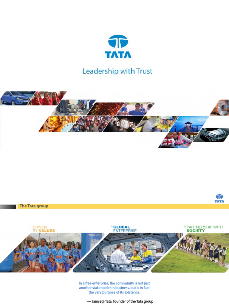Tata Group Presentation | PDF | Sustainability | Automotive Equipment