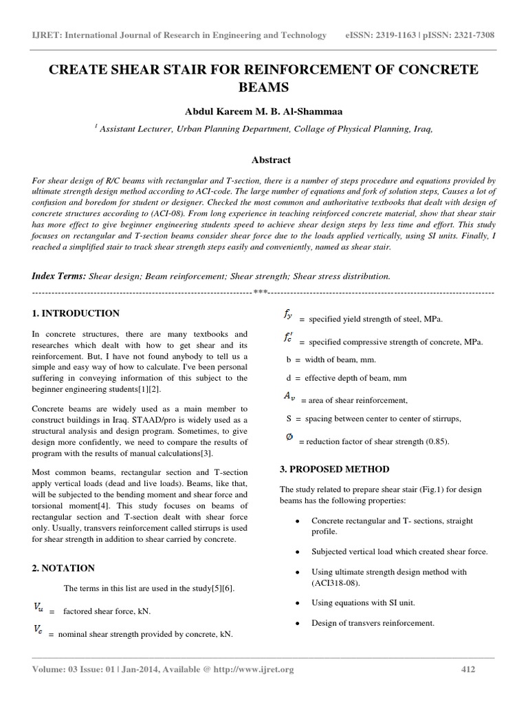 Create Shear Stair For Reinforcement of Concrete Beams | PDF | Strength ...