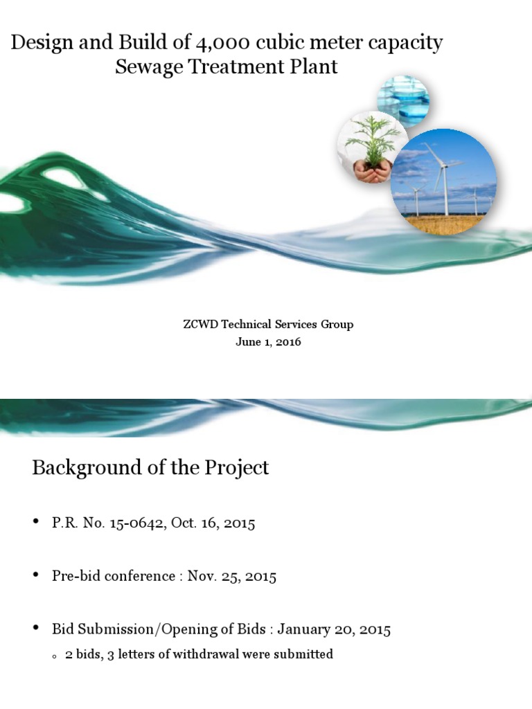 Updates On ZCWD Sewage Treatment Plant Project | PDF | Technology ...