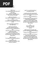 Adele Hello Lyrics | PDF
