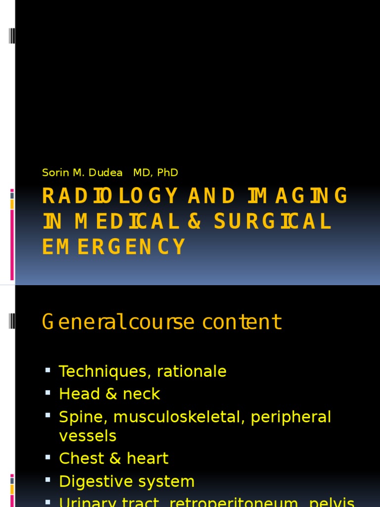 Emergency Radiology Course Overview | PDF | Radiology | Radiography