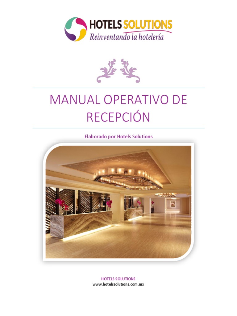 Hotels Solutions Manual Operativo de Recepción | PDF | Hotel | Tarjeta ...