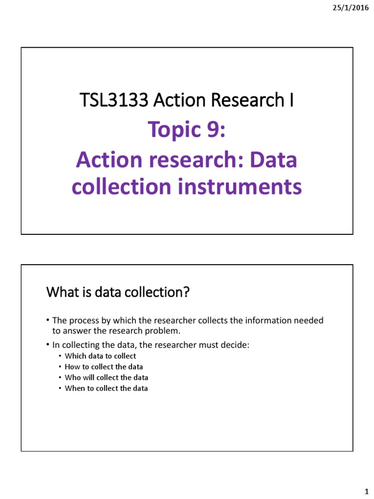 Data Collection Instruments | PDF | Data | Observation