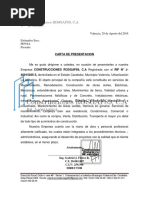 Carta de Presentacion de Una Empresa Constructora | PDF | Business | Planificación