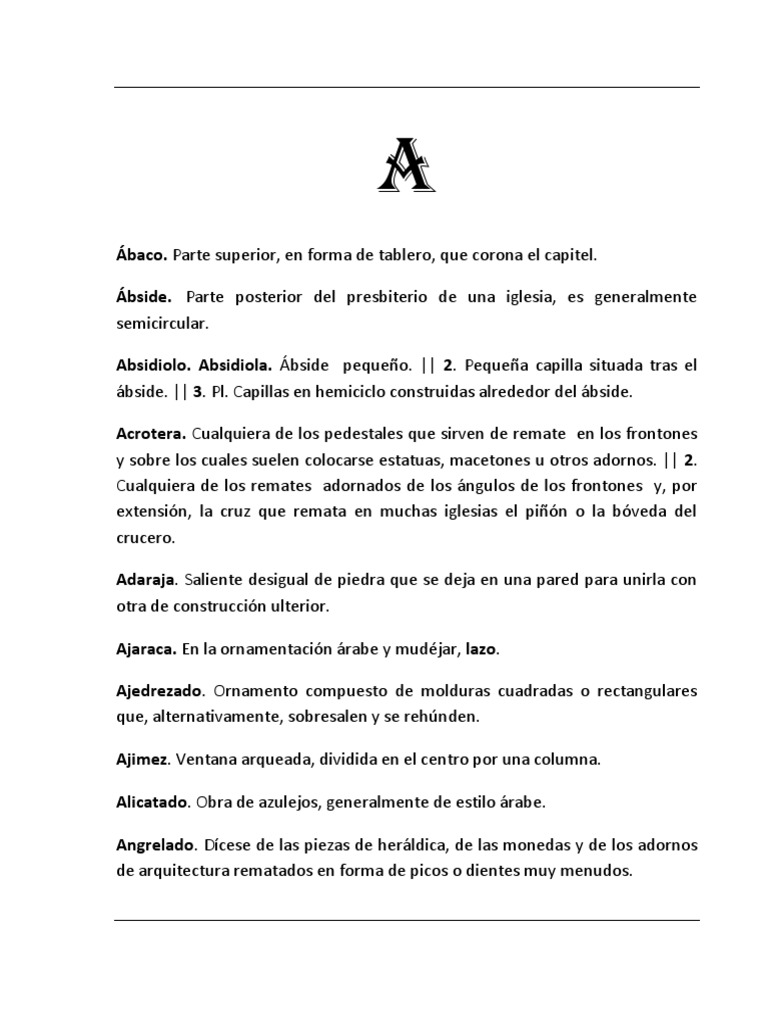 Glosario Arquitectura | PDF | Arquitectura gótica | Bóveda (Arquitectura)