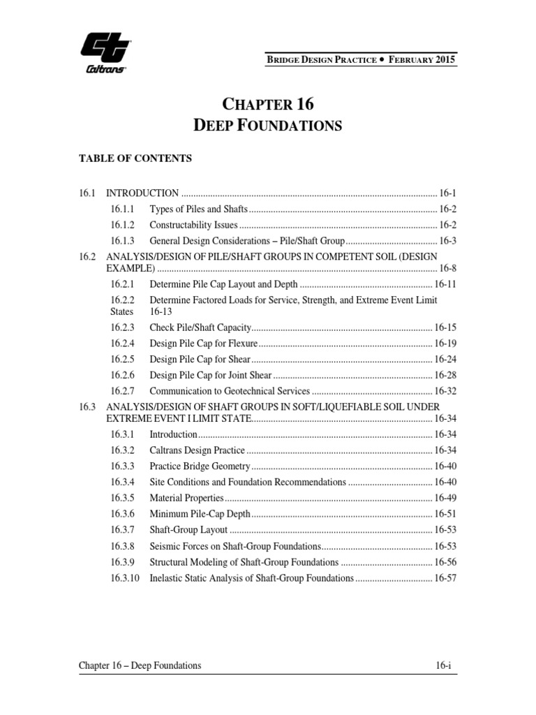 Bridge Deep Foundations Design Guide | PDF | Deep Foundation ...