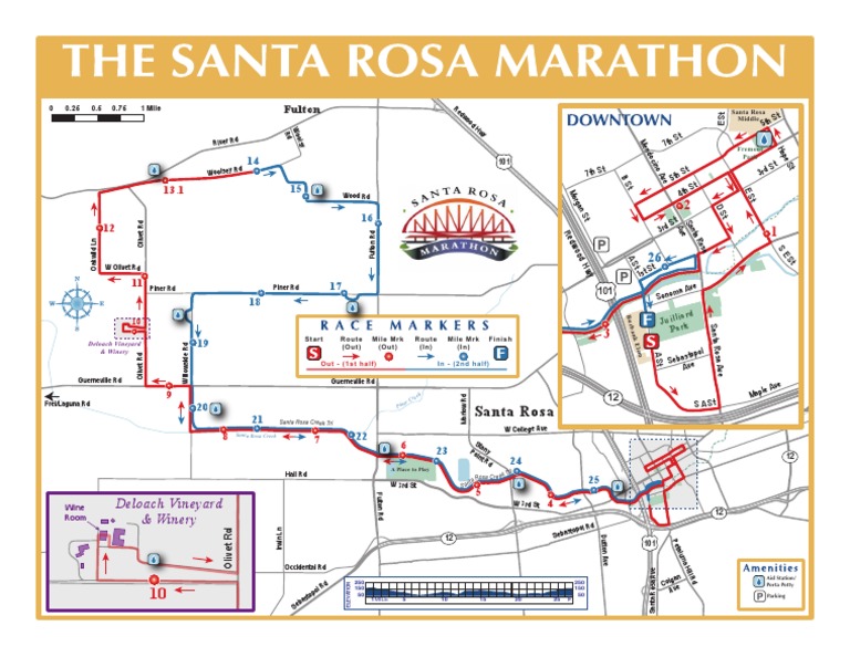 Santa Rosa Marathon Race Course | PDF