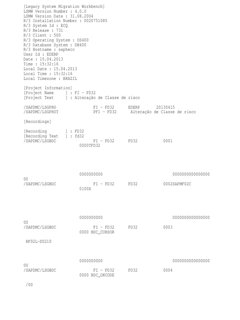 LSMW - Ecq - Fi - FD32 | PDF | Computing | Computer Architecture