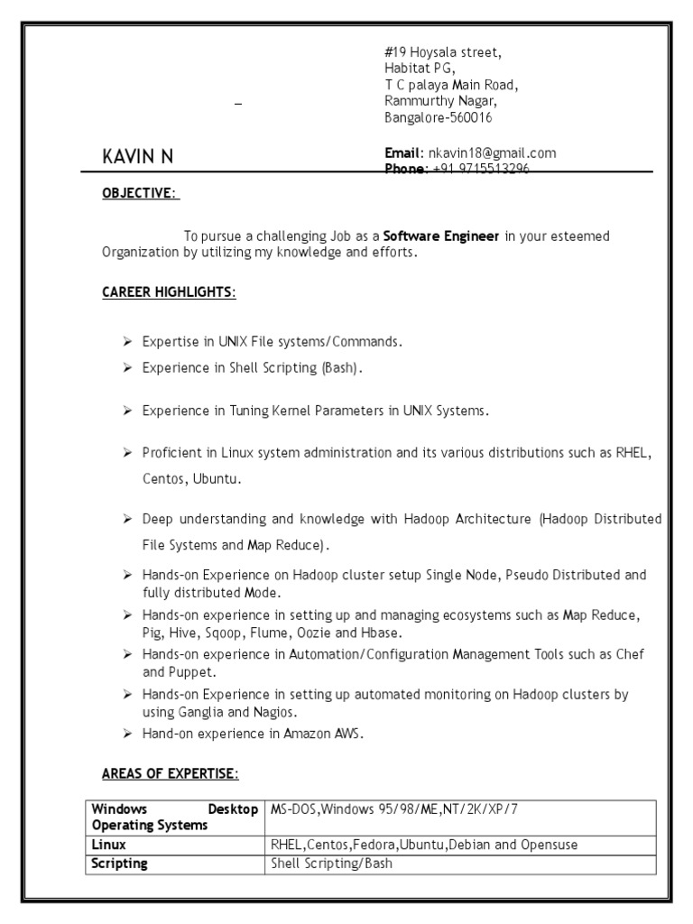 Manoj Openstack Resume | Download Free PDF | Apache Hadoop | Open Stack