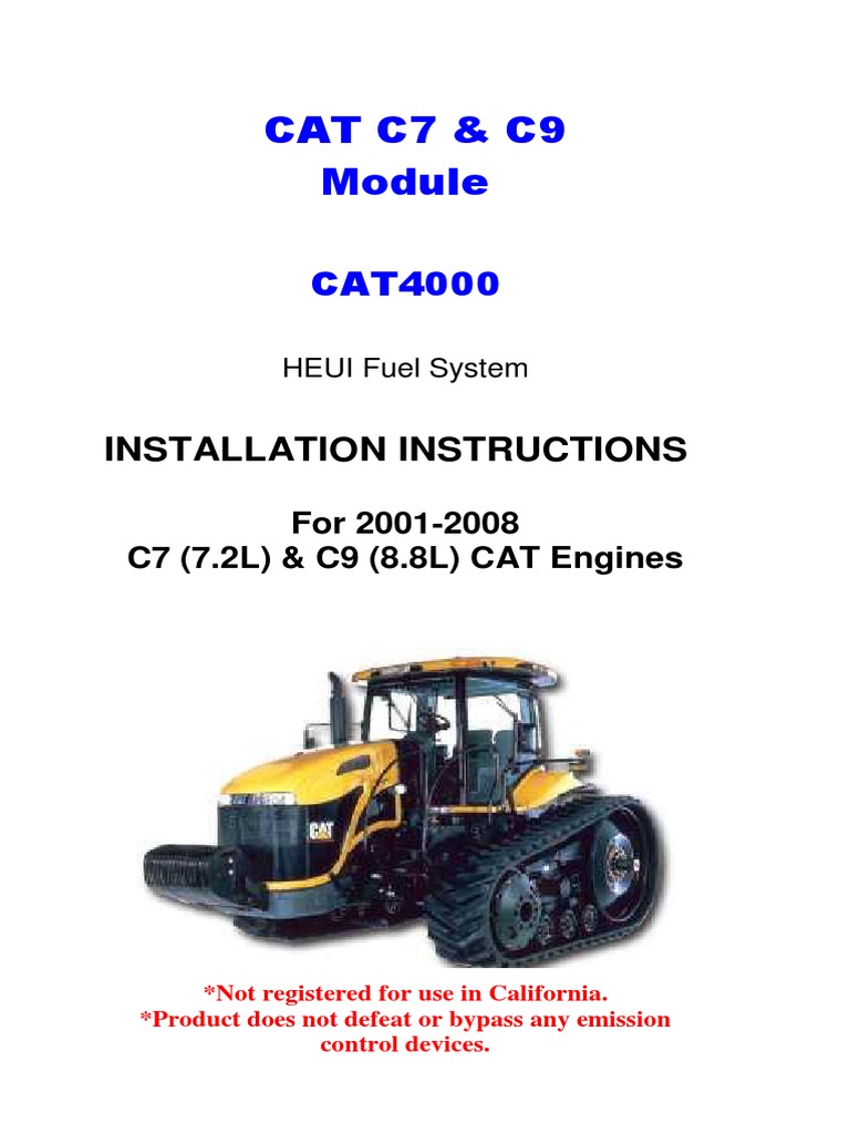 Cat C7 & C9: Installation Instructions | Download Free PDF | Implied Warranty | Electrical Connector