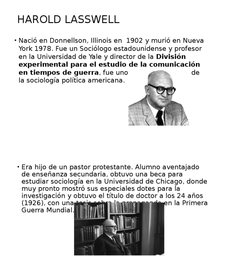 Biografia Harold Lasswell | PDF