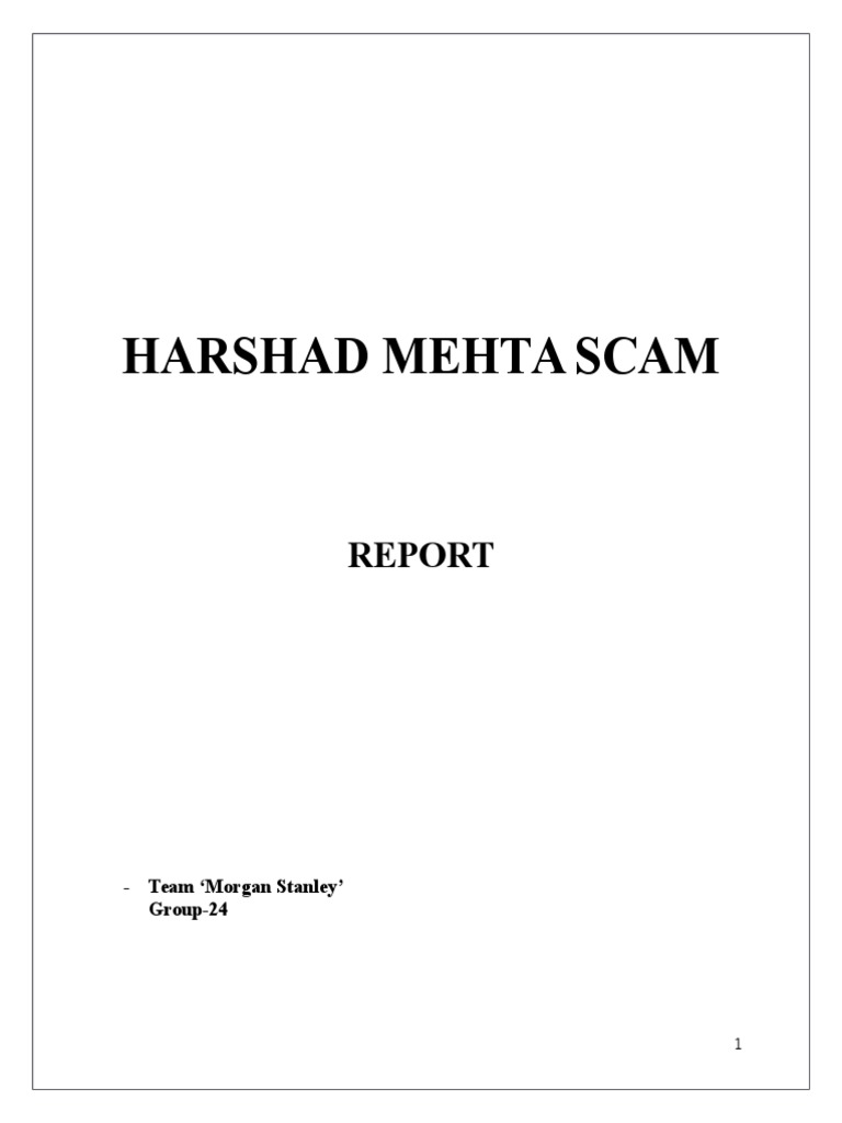 Harshad Mehta Scam | PDF | Securities (Finance) | Banks