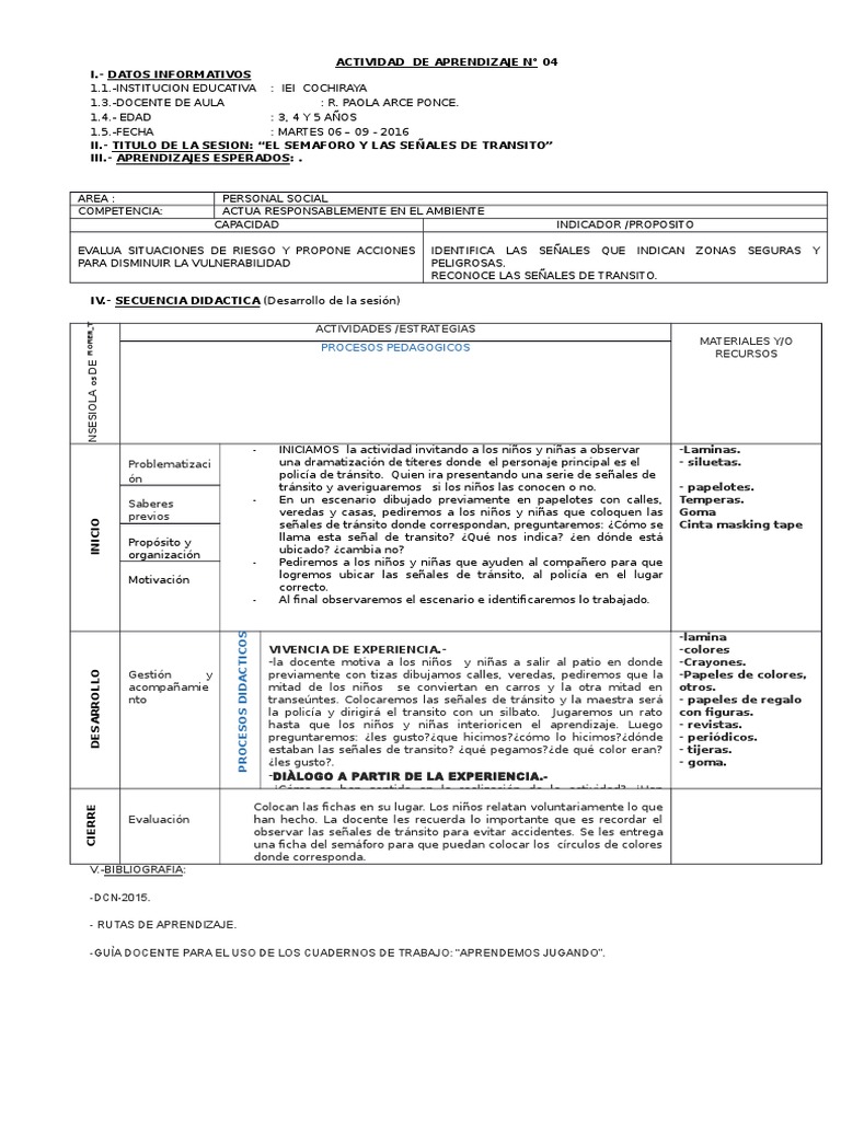 Educación Vial para Niños Pequeños | PDF | Lectura (proceso) | Aprendizaje