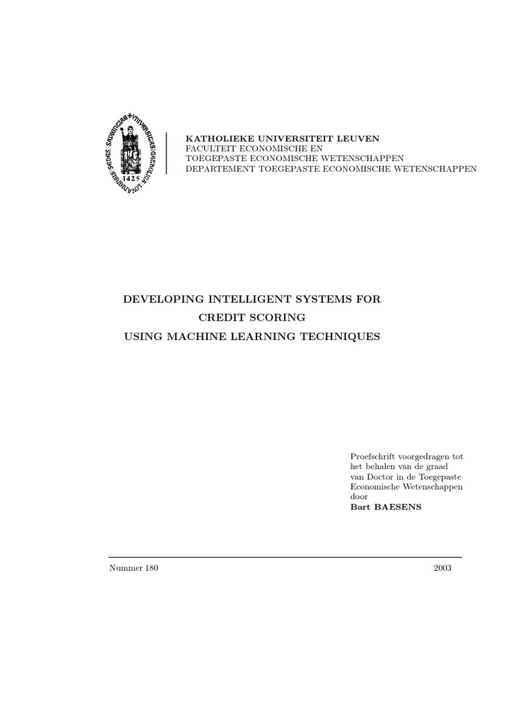 PHD Bart Baesens PDF | PDF | Statistical Classification | Data Mining