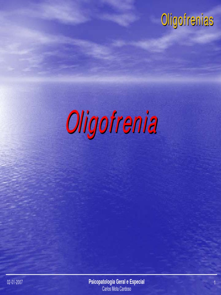 Oligofrenia (FPCE - 2007) PDF | PDF | Psicopatologia | Gravidez
