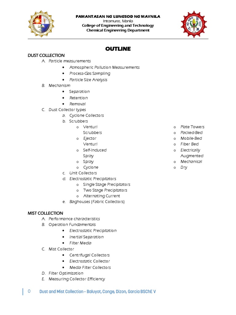 Dust and Mist Collection Mechanisms | PDF | Particle Size Distribution ...