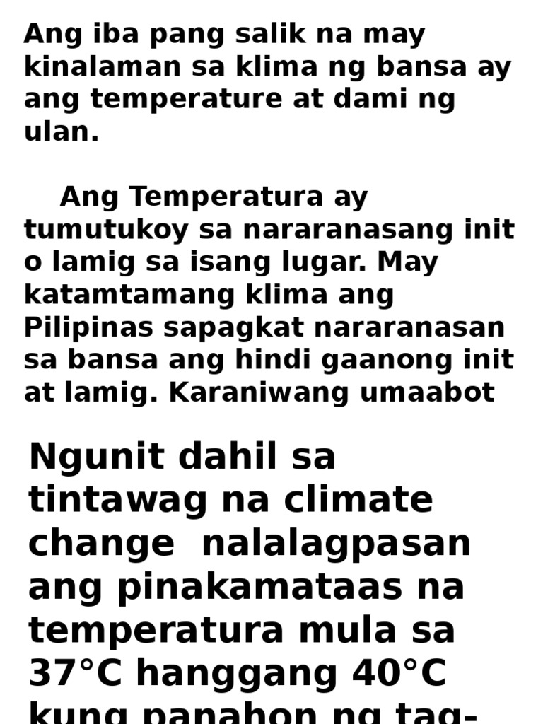 Ap 5 Klima at Panahon # 2 | PDF