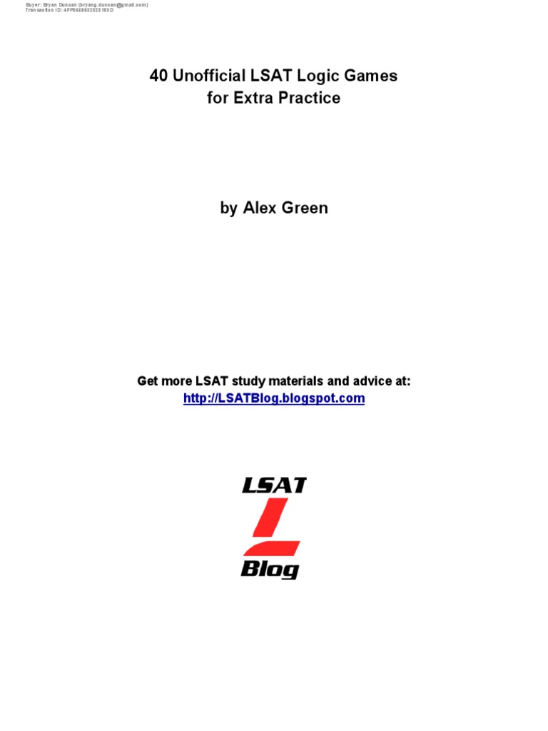 40 LSAT Logic Games Practice Set | PDF | Pickup Truck | Truck