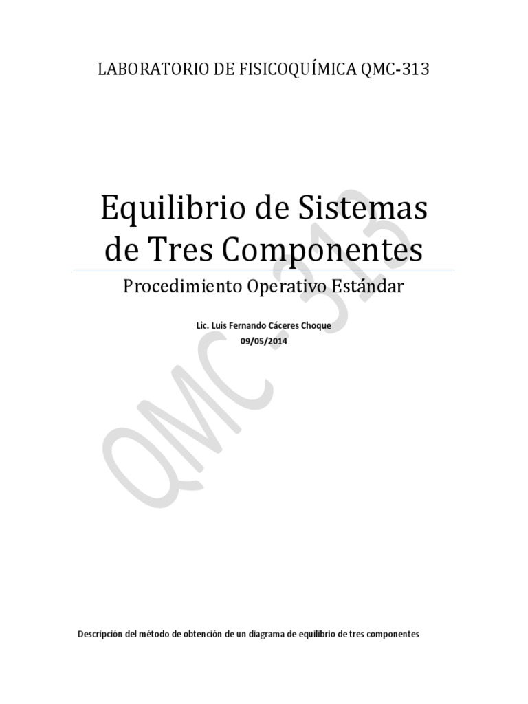 Diagrama de Equilibrio Ternario en QMC-313 | PDF