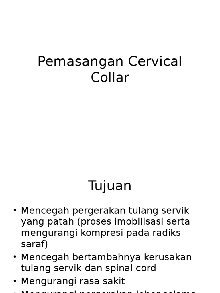 Pemasangan Cervical Collar | PDF