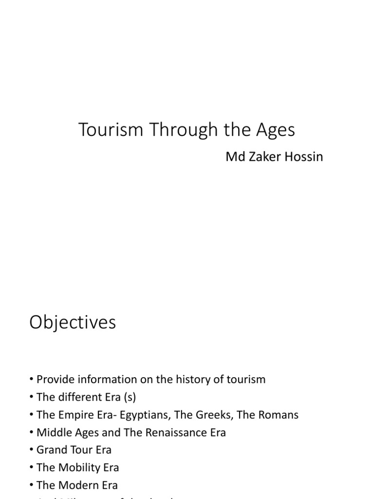 Lec 2, Tourism Through The Ages | PDF | Tourism | Roman Empire