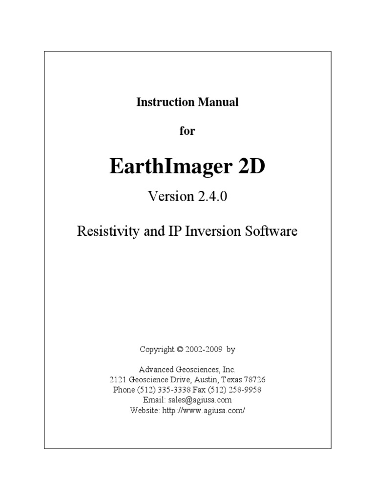 Earth Imager 2 D Manual 2 | PDF | Installation (Computer Programs) | 64 ...