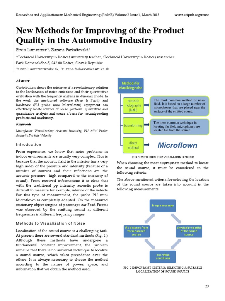 New Methods For Improving of The Product Quality in The Automotive ...