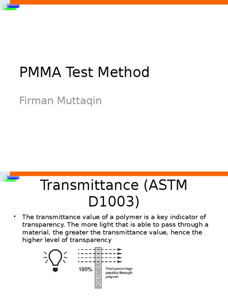 PMMA Test Method | PDF | Atomic | Electrodynamics