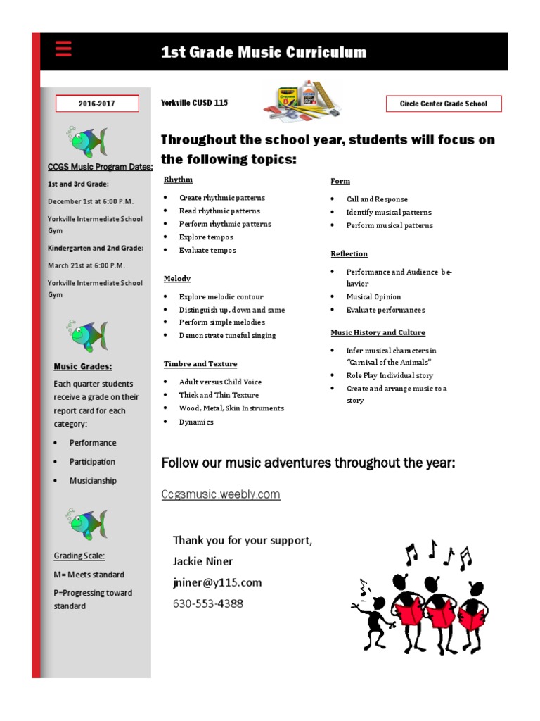 1st Grade Curriculum Night | PDF