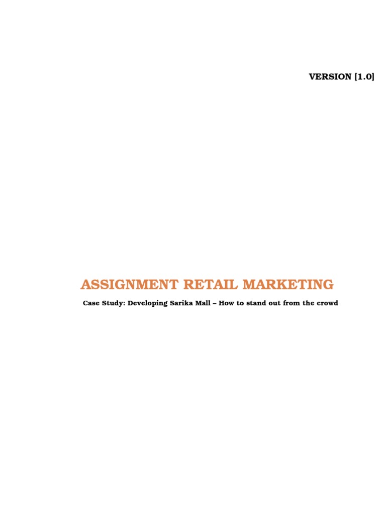 Group 1 - WMG23 - Retail Marketing Assignment | PDF | Shopping Mall ...