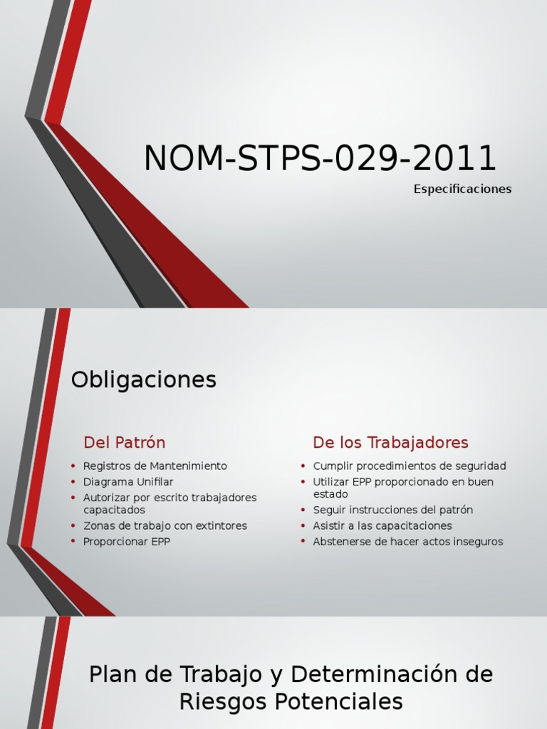 Nom STPS 029 2011 | PDF
