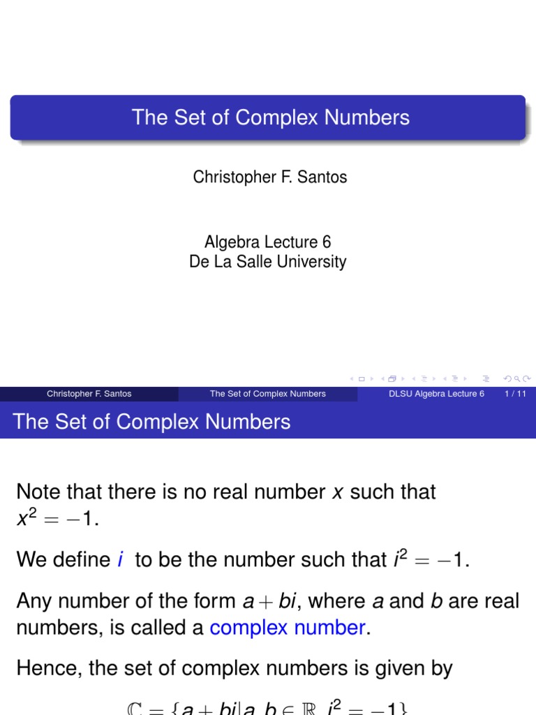 COMALGE Algebra: Complex Numbers | PDF | Complex Number | Numbers