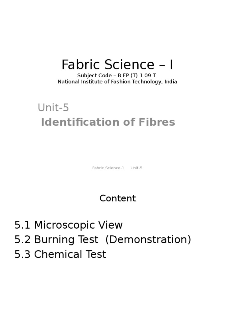 Identification of Fibres | PDF | Textiles | Fibers