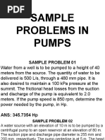 Pumps Problems 20 Items | PDF | Pump | Fluid Dynamics