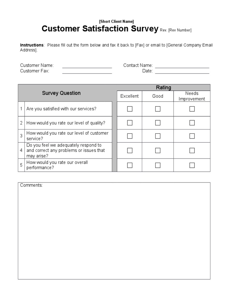 Customer Satisfaction Survey | PDF