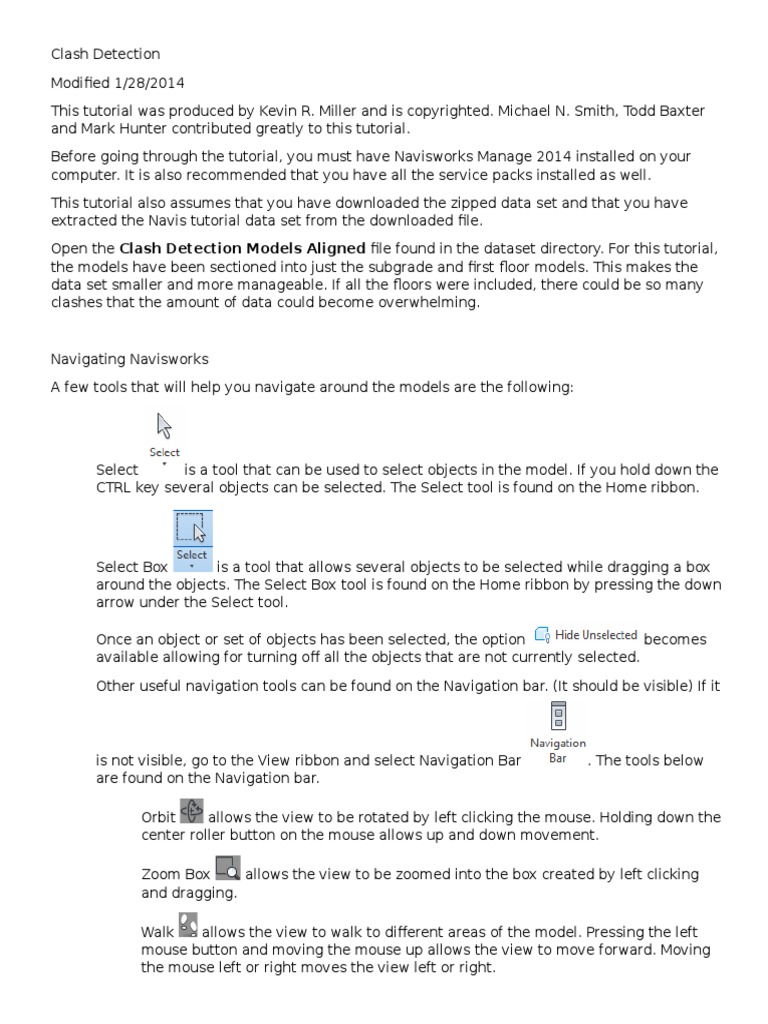 Clash Detection v1.docx | Color | Tab (Gui)