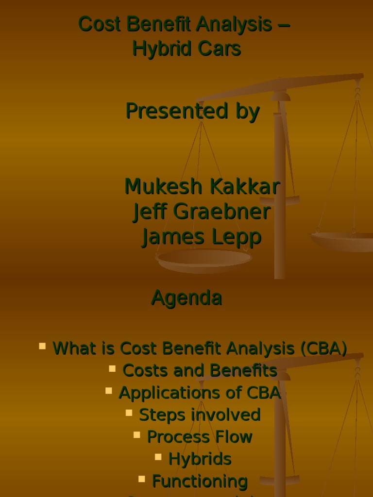 Cost Benefit Analysis - Hybrid Cars Presented by | PDF | Hybrid ...