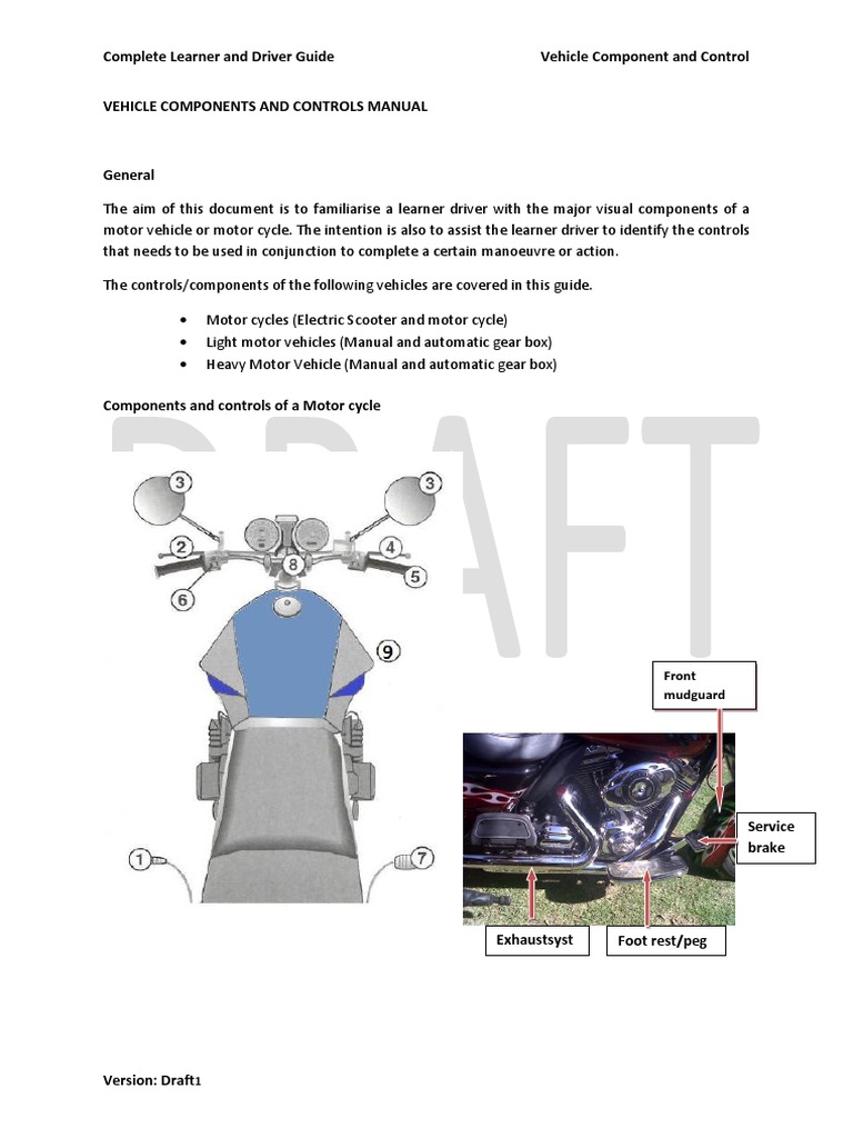 Vehicle Controls Guide for Learners | PDF | Manual Transmission ...
