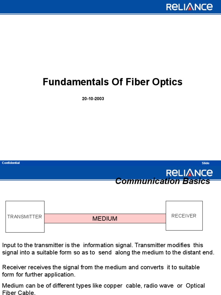 Fiber Optics Fundamentals Overview | PDF | Optical Fiber | Dispersion ...