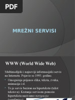 Osnovne Usluge (Servisi) Internet Mreže | PDF