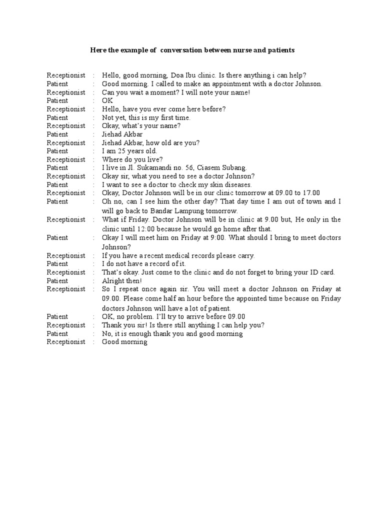 Example Dialogue | PDF