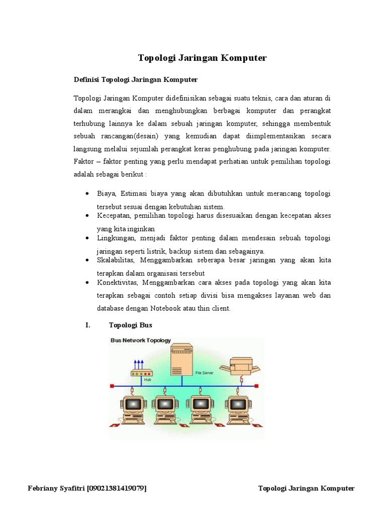 Definisi Topologi Jaringan Komputer | PDF