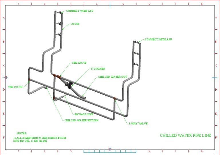 Chilled Water Pipe Line DRG | PDF