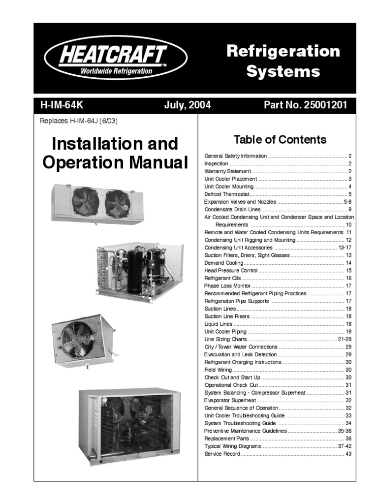 BOHN Installation Manual | PDF | Heat Exchanger | Thermostat