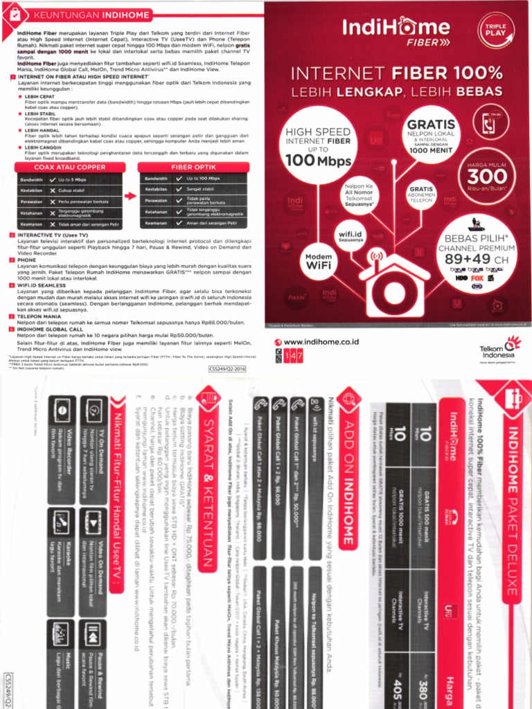 Scan Brosur Indihome | PDF
