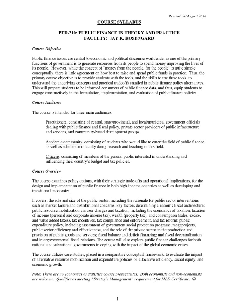 Public Finance in Theory and Practice PDF | Download Free PDF | Public ...