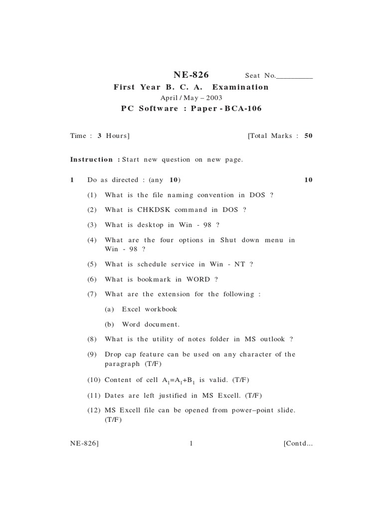 Fybca PC Software 106 Ne 826 | PDF